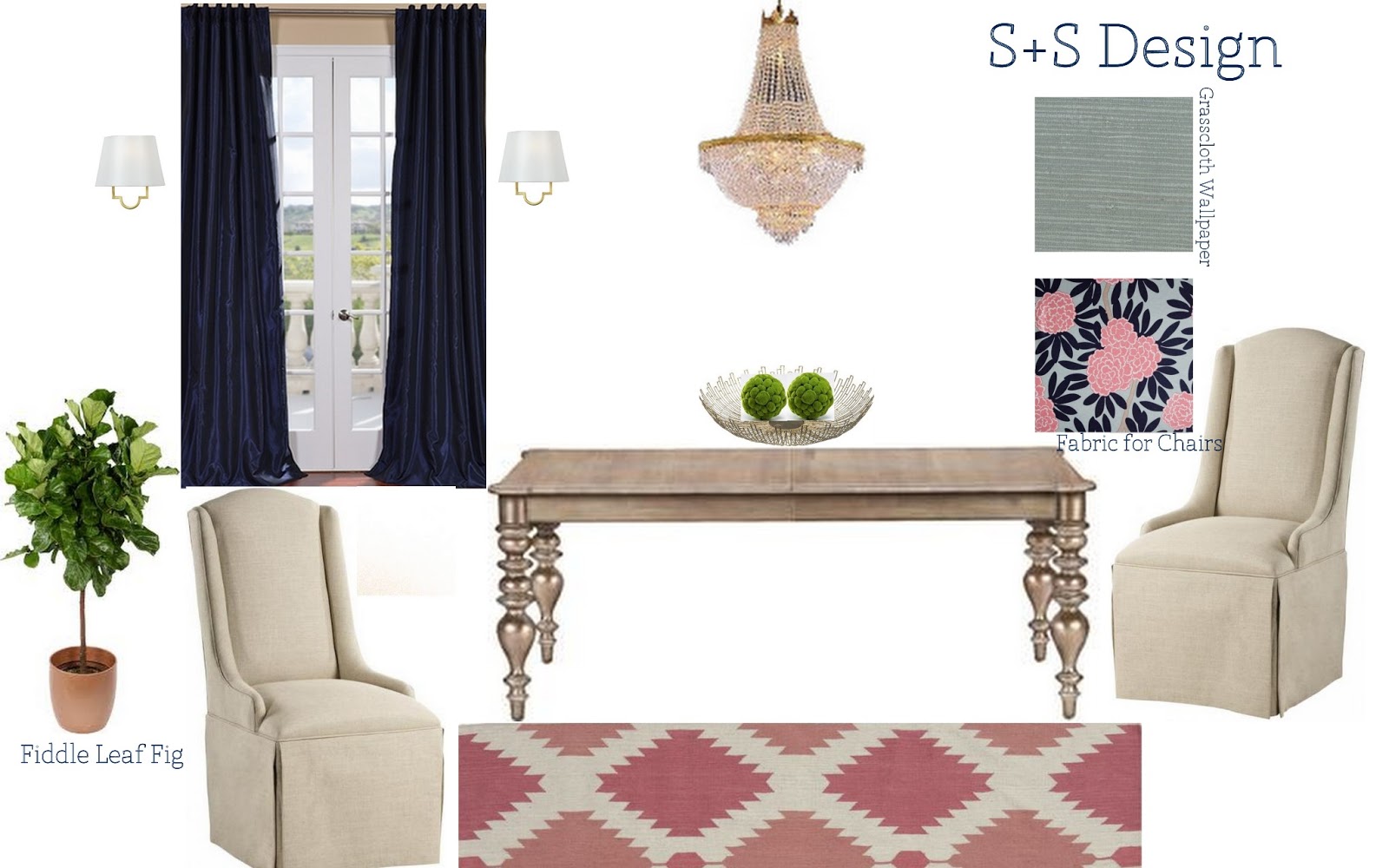 sadie + stella: A preppy glam dining room