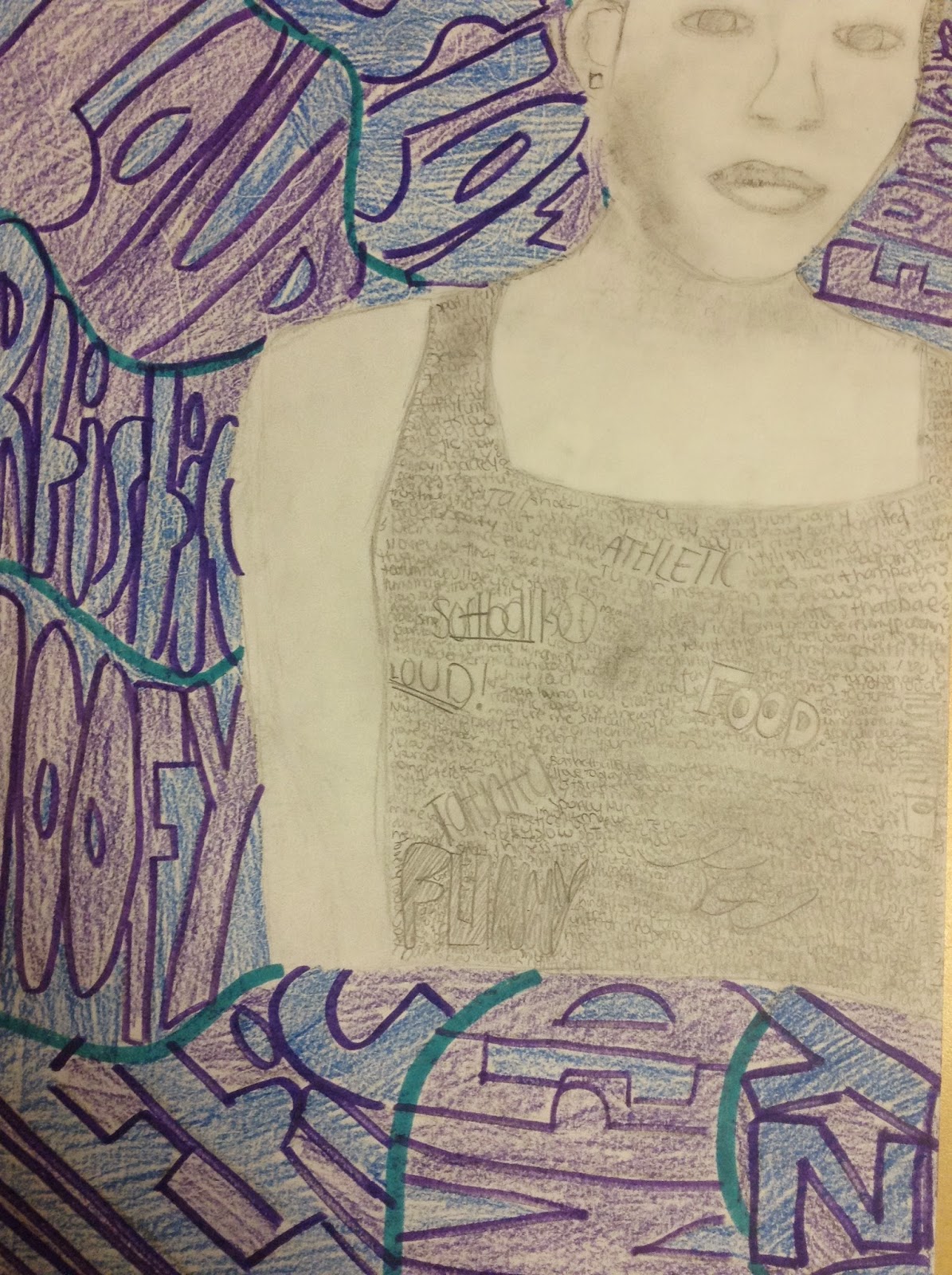 C.I.C.S. Bucktown Art: 8th/7th grade micrography portraits