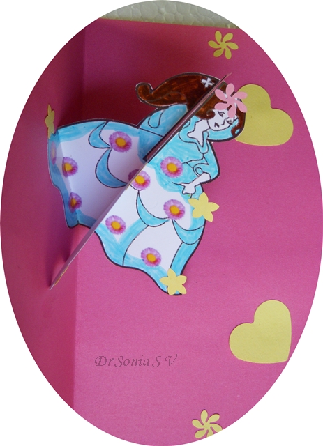 Cards and Crafts : Pop Up card -Pop Up Princess Card