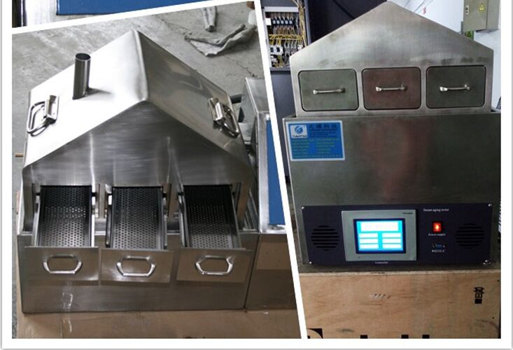 What is the steam aging test chamber?