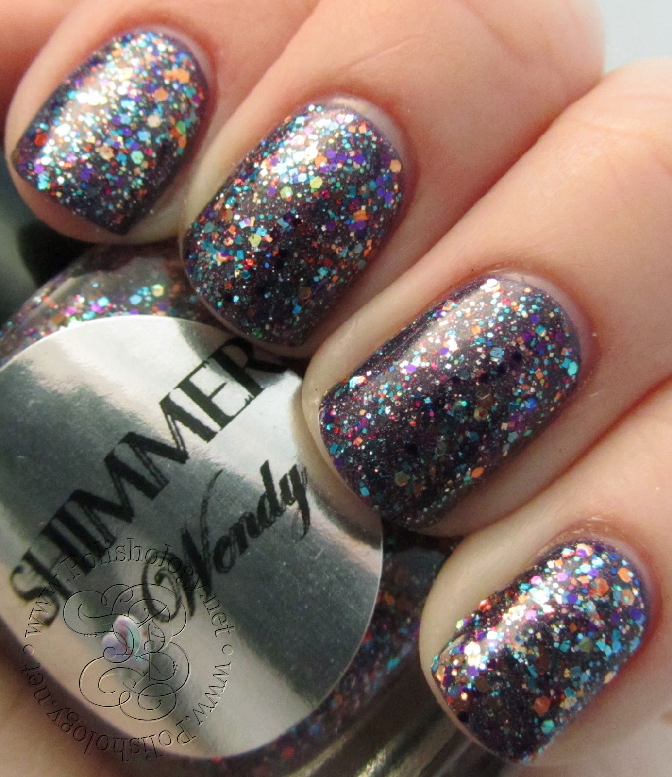 Polishology: Shimmer Swatch Spam! Kelly, Kim, Sarah, and Wendy