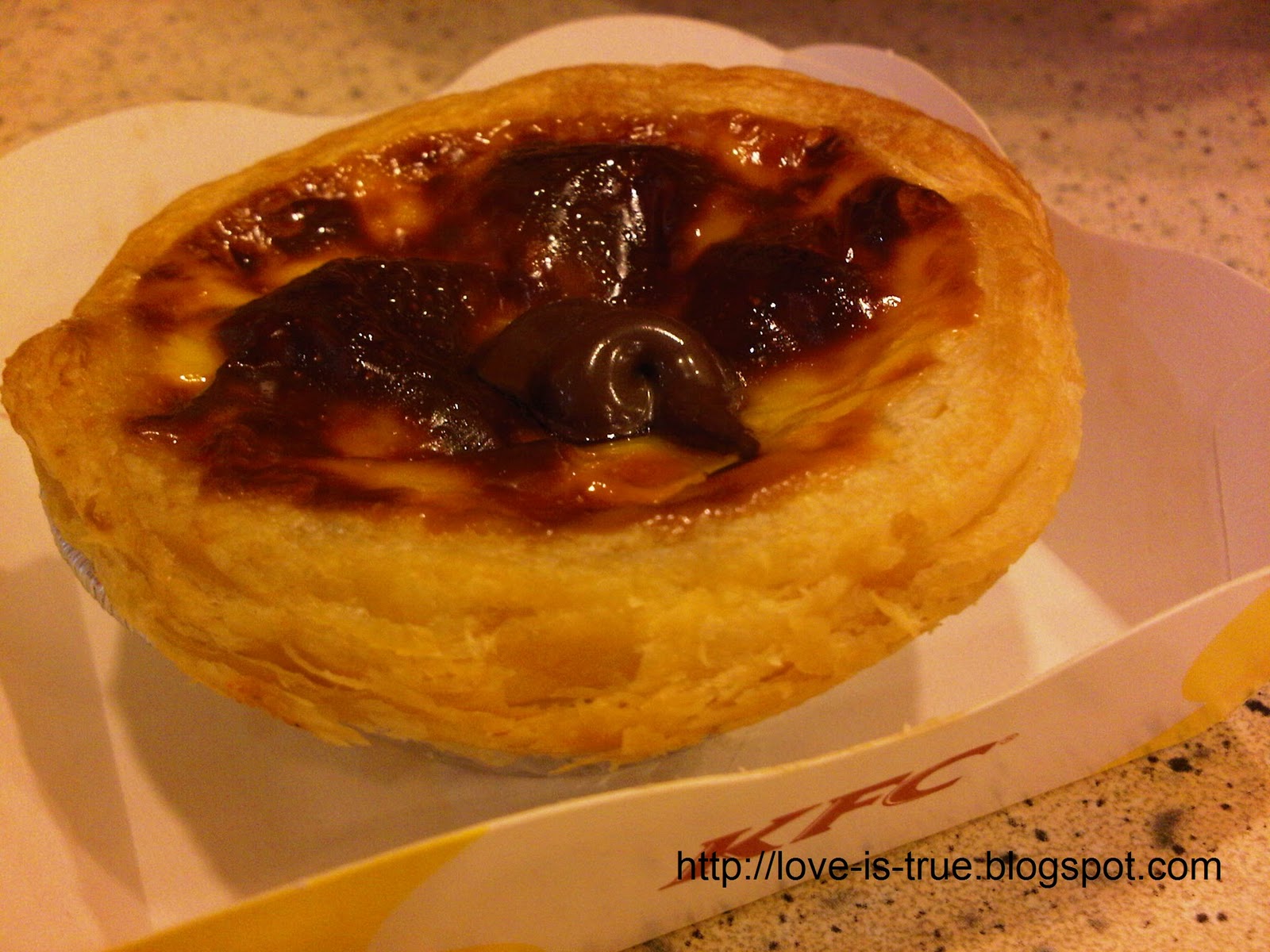 True Love (这个世界真的有真愛吗? 我宁可相信是有的!): Chocolate egg tart from kfc