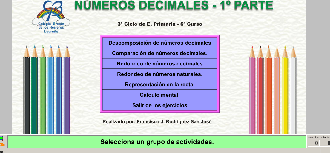 MilagroTIC: JCLIC - OPERACIONES NÚMEROS DECIMALES