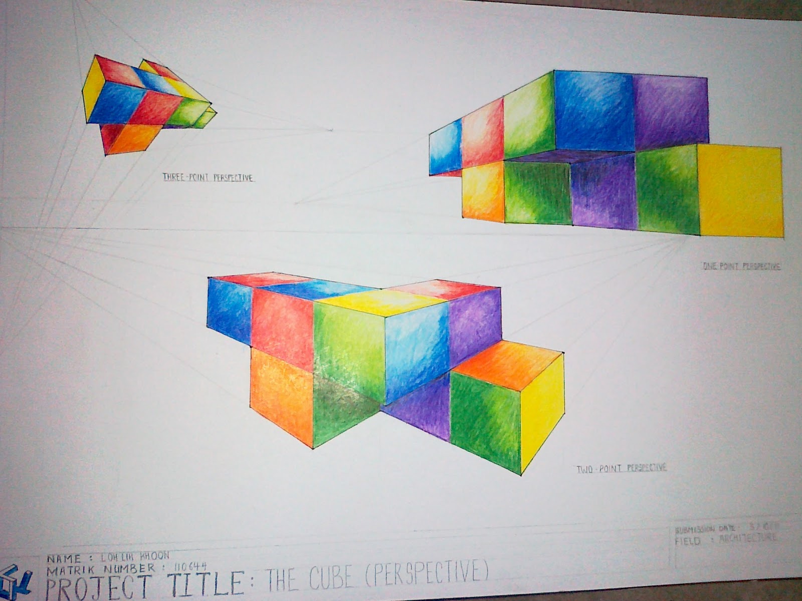 My HBP's assignment: Project 3b : the cube( perspective)