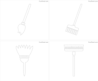 Four Dotted: Free printable Mop dotted drawing worksheet/activity for kids