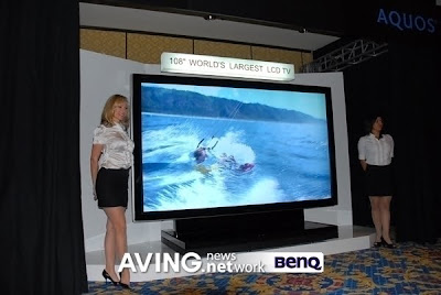 Sharp apresenta a primeira TV LCD de 108-polegadas no mundo ...