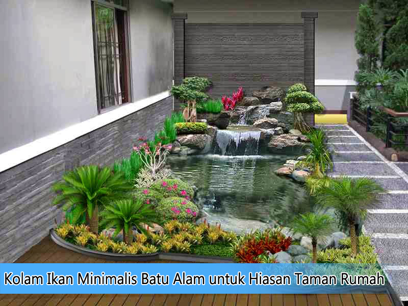 Kolam Ikan Minimalis Batu Alam untuk Hiasan Taman Rumah - BELONOMI
