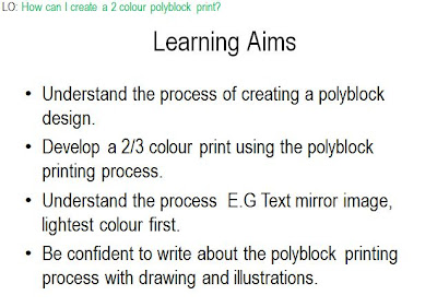 SPH Art and Design: Polyblock Printing 'Step-by-Step
