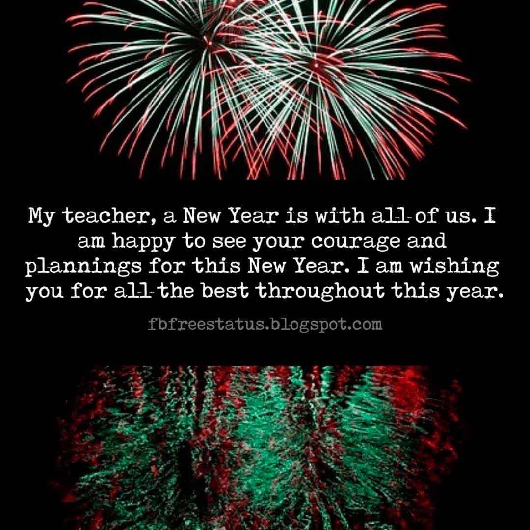 Happy New Year Wishes For Teacher With Images Pictures