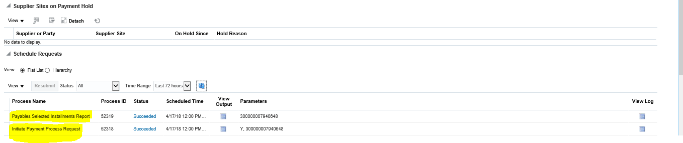 Oracle Application S Blog How To Make Payment In Oracle Fusion By Payment Process Request