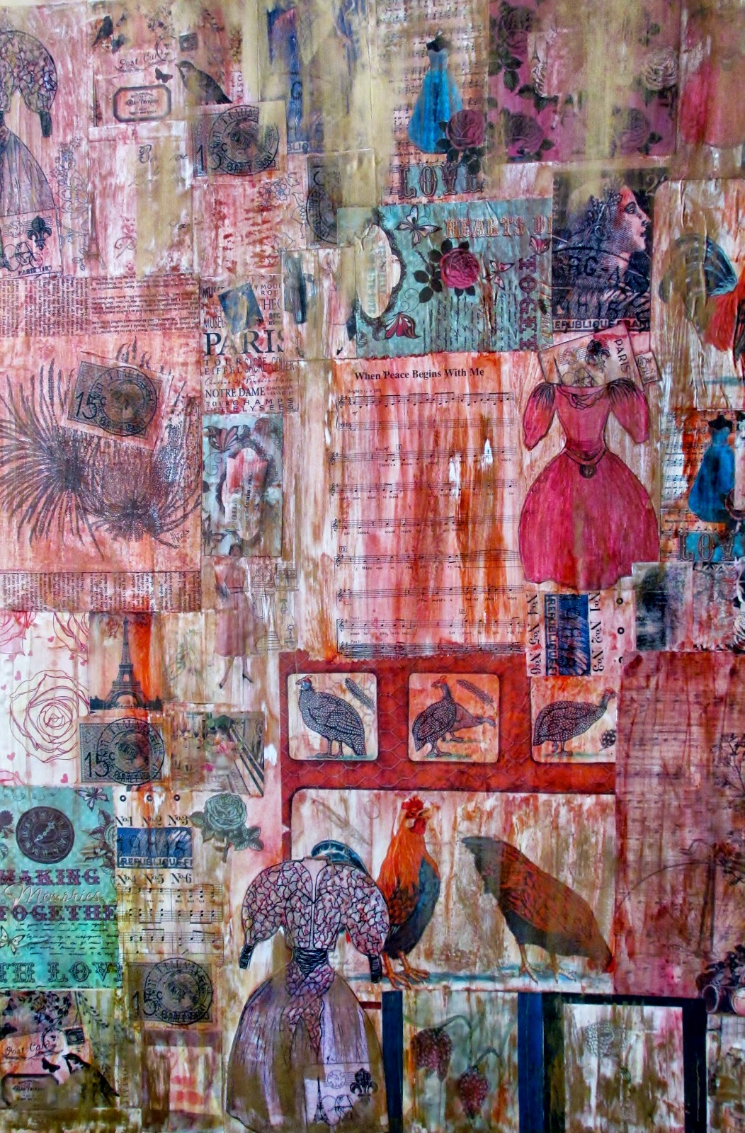 Ink and Paper Mixed Media Art | Artmiabo