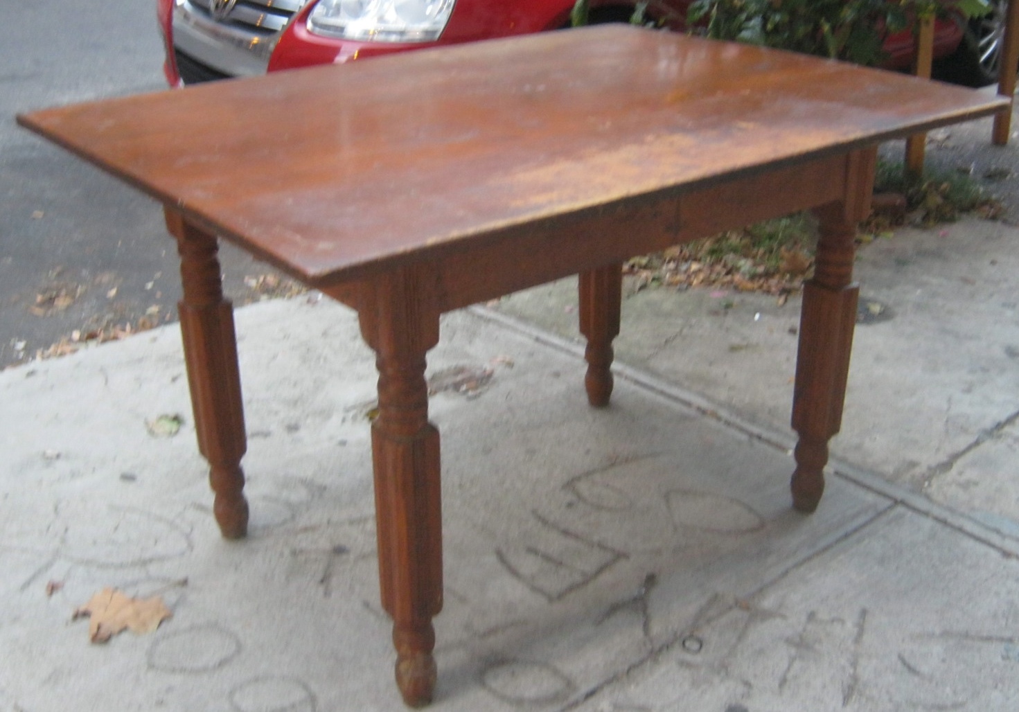 Uhuru Furniture & Collectibles: Antique Oak Table SOLD