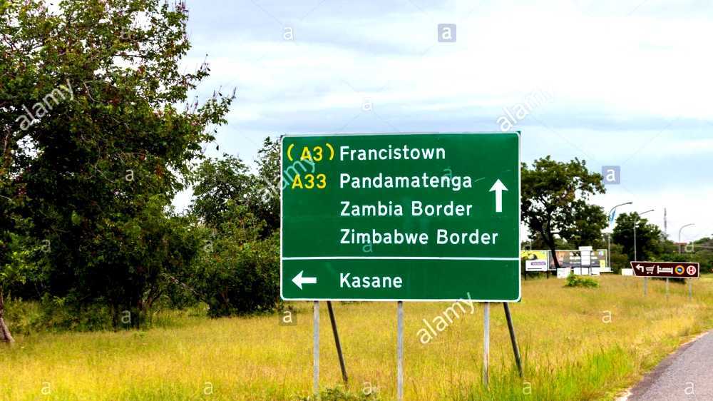 Road signs in Zimbabwe