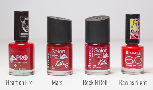 The Nailasaurus | UK Nail Art Blog - The Classic Red: Rimmel Reds ...