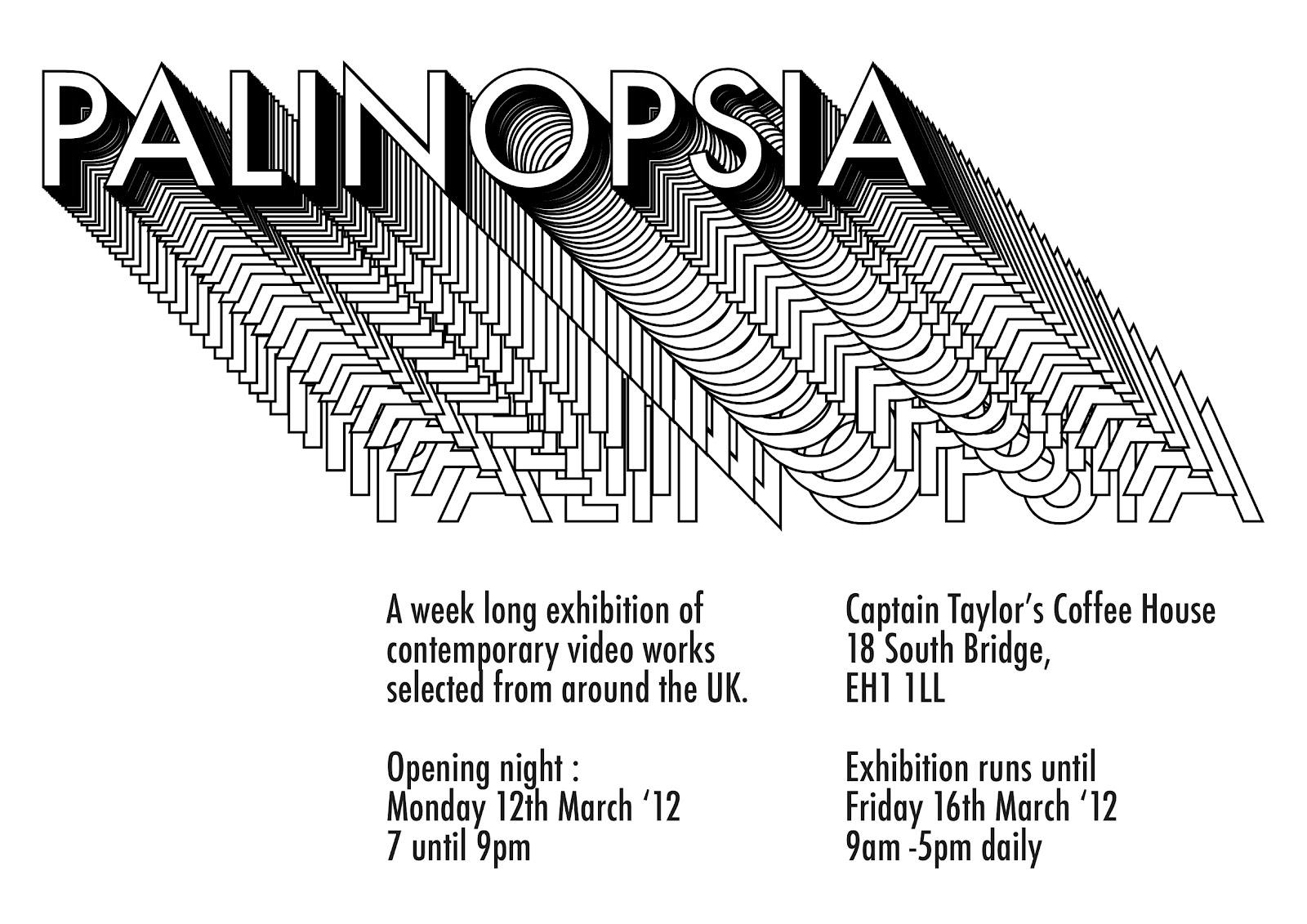 The Colour Chocolate: Palinopsia - Poster for video work exhibition ...