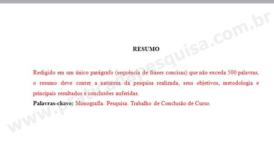 Como apresentar o resumo do TCC?