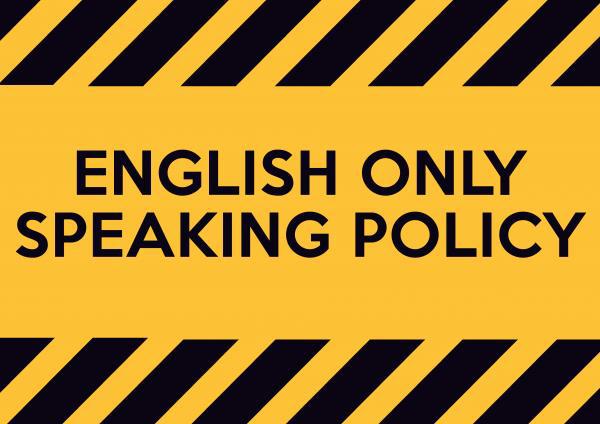 Top Picture English Only Policy, Syal Rajut