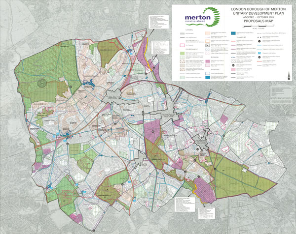 Merton Map Region Political | Map of London Political Regional