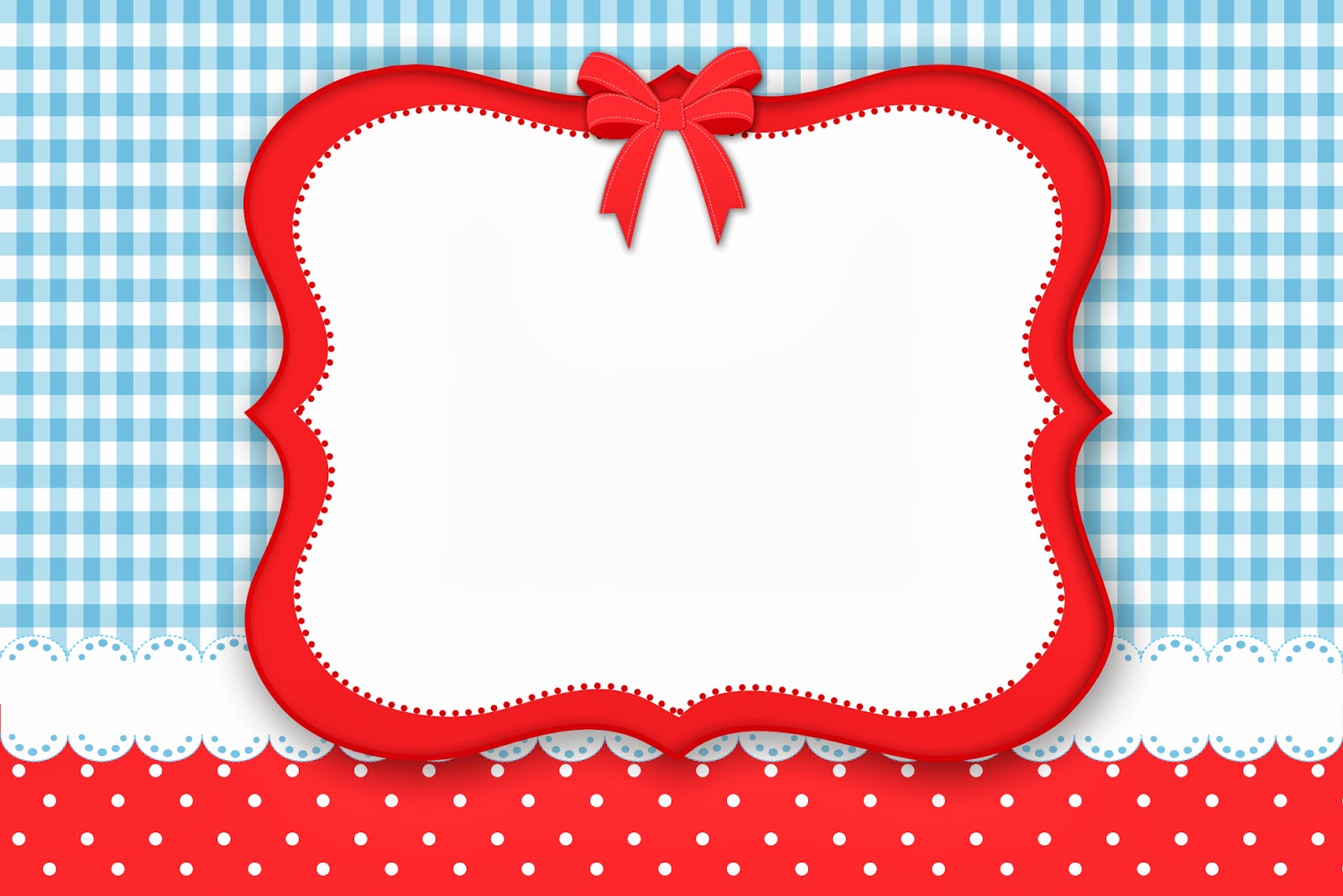 Red and Light Blue Squares: Free Printable Invitations. | Oh My Fiesta ...