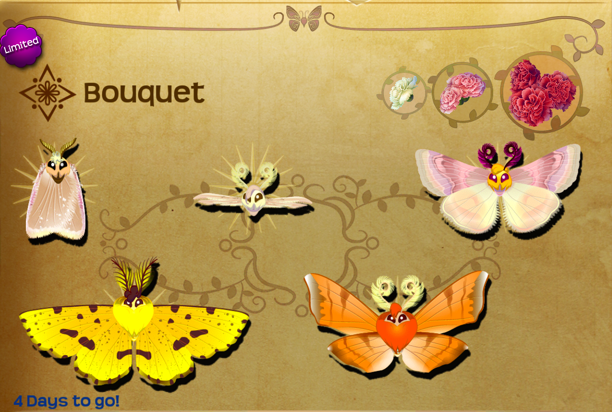 A Flutter Starlight Journey: Bouquet Firefly Event: Moth Set and Deco ...