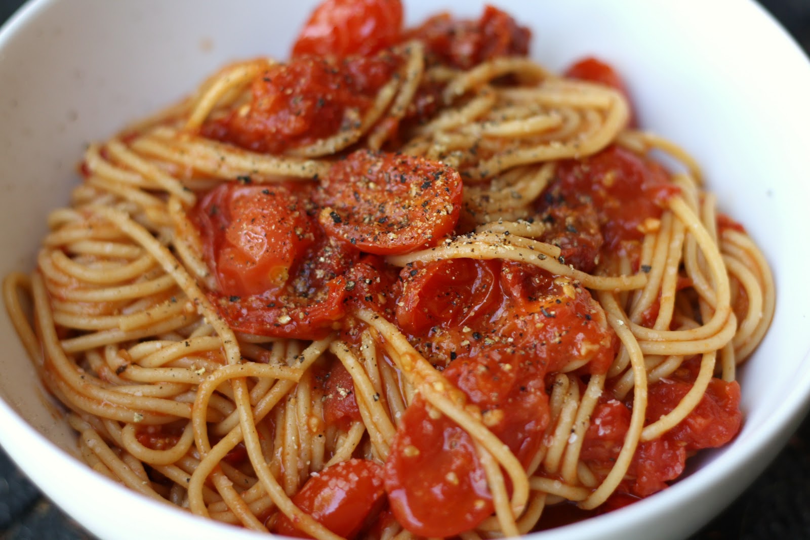 what's for dinner?: spaghetti with three-tomato sauce... 35 minutes