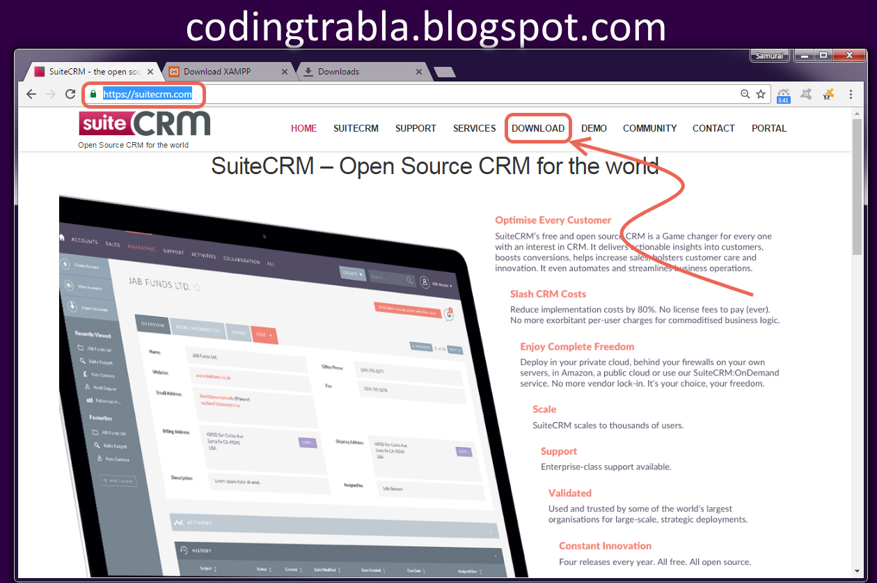 Codingtrabla Tutorials Install Erp Cms Crm Lms Hrm On Windows And Linux Install Suitecrm 776