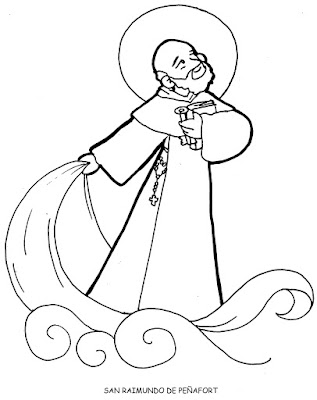 Dibujos para catequesis: SAN RAIMUNDO DE PEÑAFORT