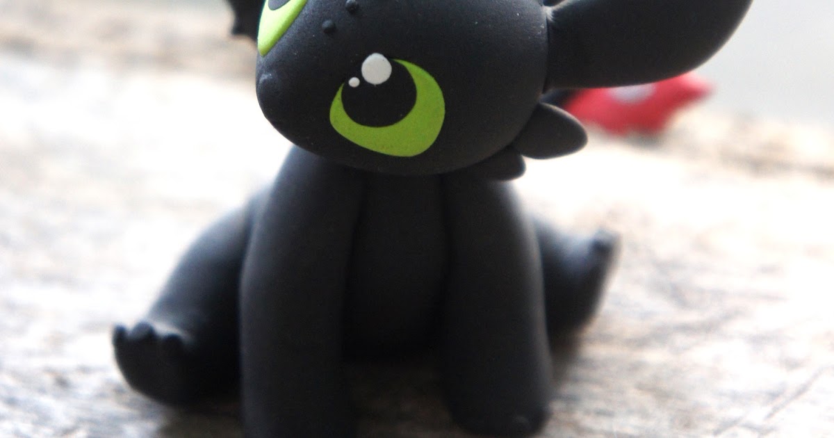 KarnclayparK: Cute Toothless model clay from How to Train your Dragon