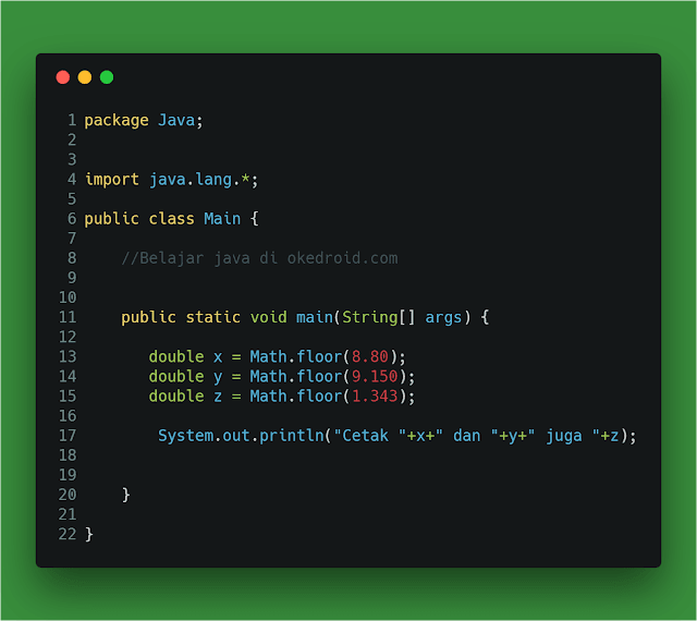 Belajar Memakai Class Math Pada Aktivitas Java - Java Media Kita