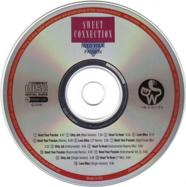 DWSRECORDS: SWEET CONNECTION - Need Your Passion [DR081201]