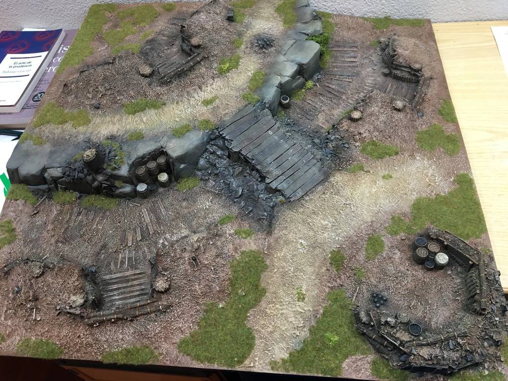 Spanish Lead Painting: Earthworks defenses (Forgeworld scenery)