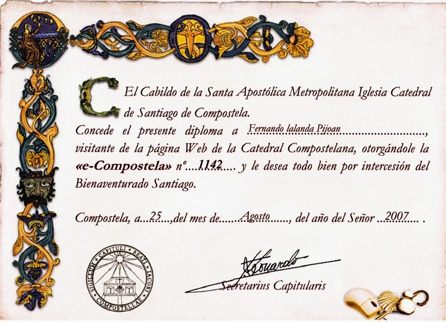 amaWalker: CREDENCIALES AND COMPOSTELAS