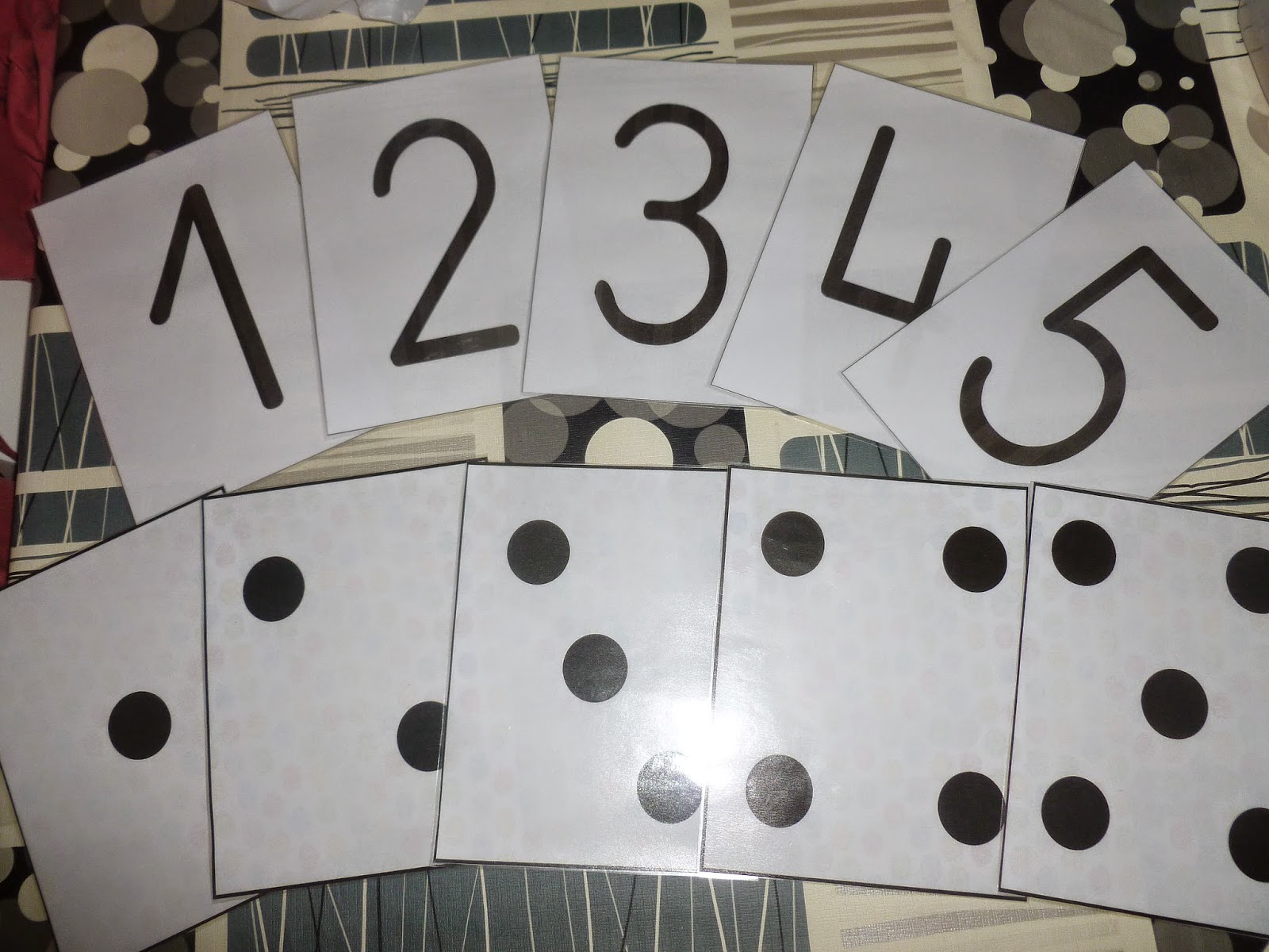 MANIPULANDO NUESTRAS MATEMÁTICAS: TARJETAS ASOCIACIÓN NÚMERO-CANTIDAD