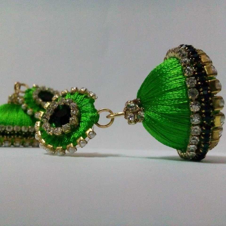 BV Creations: Silk Thread Earring New Designs
