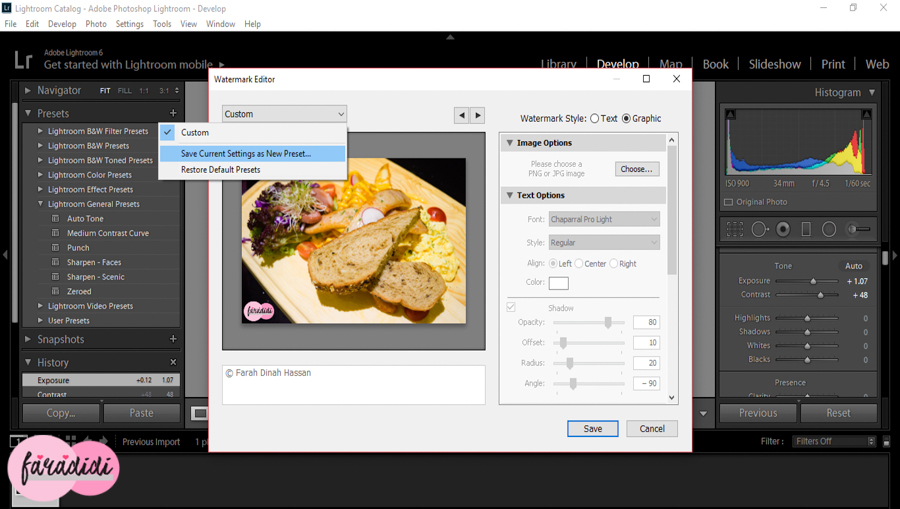 Easy Steps To Watermark Images In Lightroom