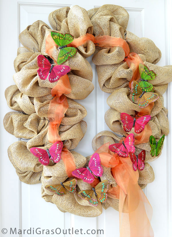 Party Ideas by Mardi Gras Outlet: Burlap Oval Twig Works Wreath ...