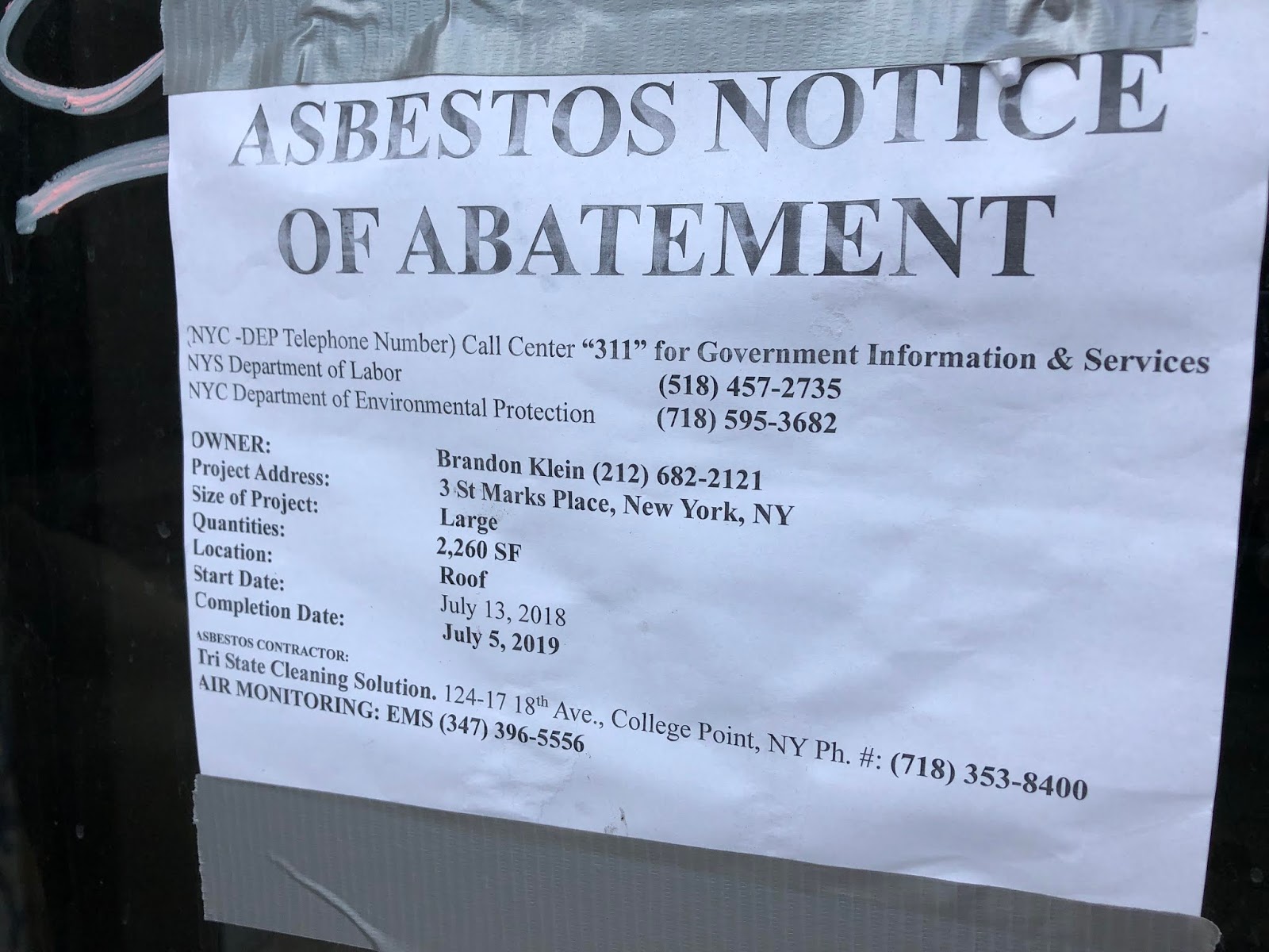 EV Grieve: Asbestos abatement notices arrive on the northwest corner of ...