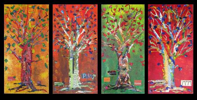 Paint On My Walls: All Together Now! Four Trees Series
