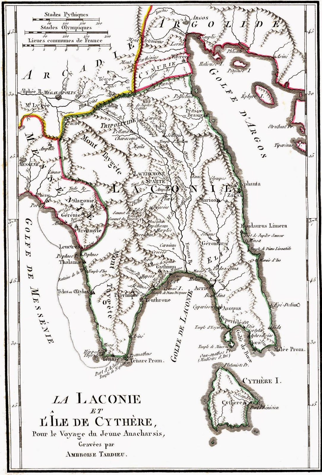 Ancient Greek Theatre: Map of Sparta (Laconia)