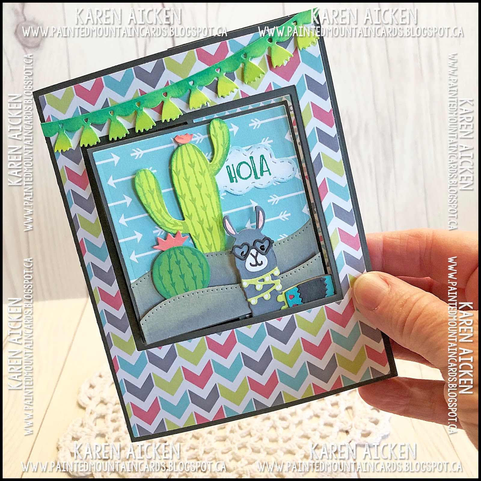 Painted Mountain Cards: Llama Lever Card