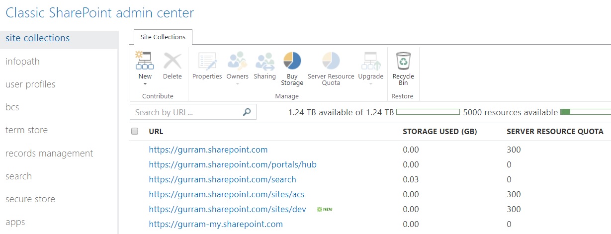 From modern SharePoint admin center >> sites >> Active s ites , You can ...