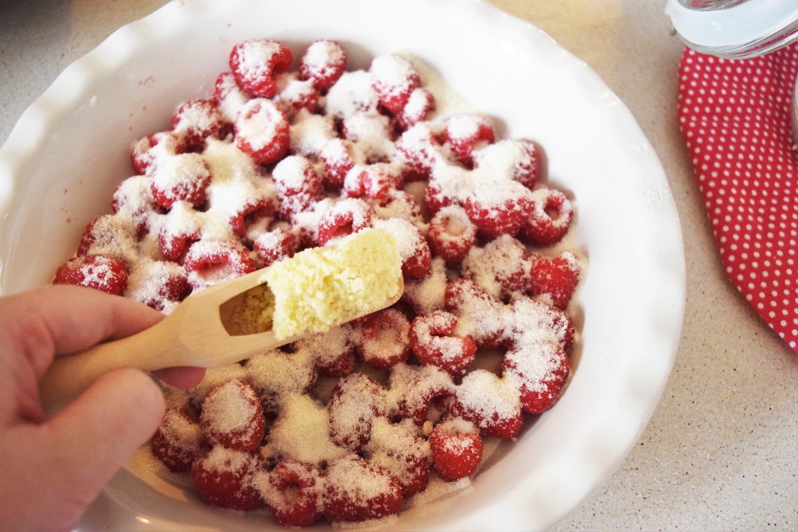BAKING A COSY RASPBERRY CRUMBLE - A Life With Frills