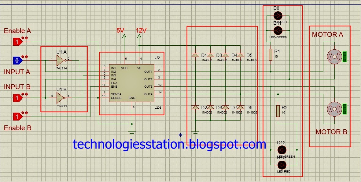 Cara Kerja Rangkaian Motor Driver With L298 ~ Electro and Technology