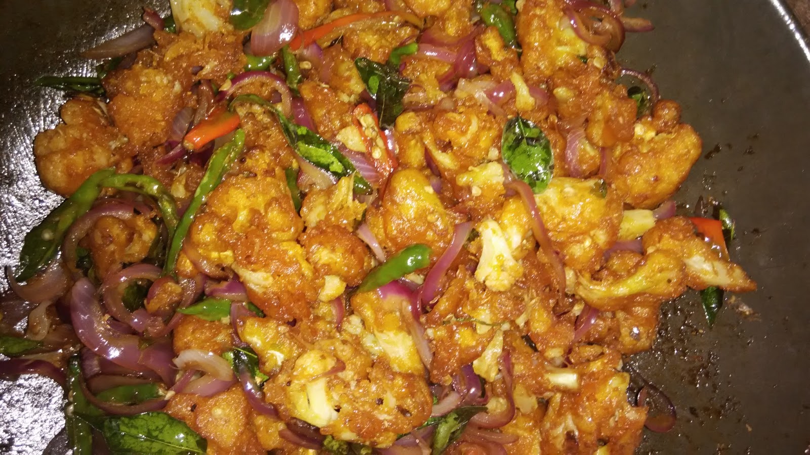 RAMADEVI RECIPES: Gobi manchuri dry
