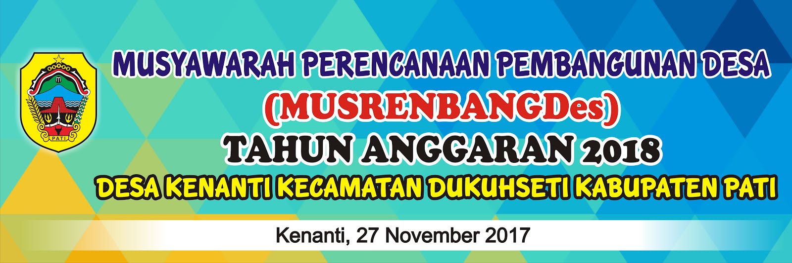 Contoh Banner Musyawarah Perencanaan Pembangunan Desa (MUSRENBANGDes ...