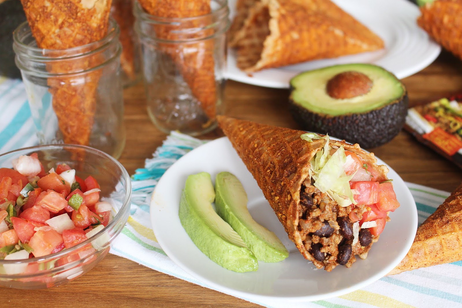 Kylee's Kitchen: Taco Waffle Cones