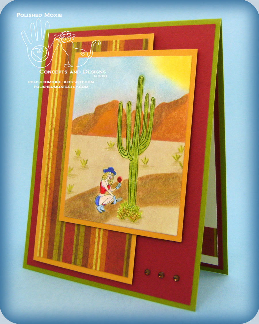 Handmade Garden Desert Card and A Sneaky Supervisor | Polished Moxie ...