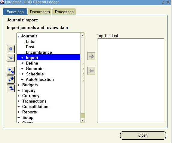 Oracle PL/SQL Startup: GL INTERFACING (JOURNAL IMPORT PROGRAM)