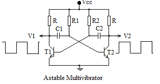 Micro controller and digital electronics: Astable multivibrator clock ...