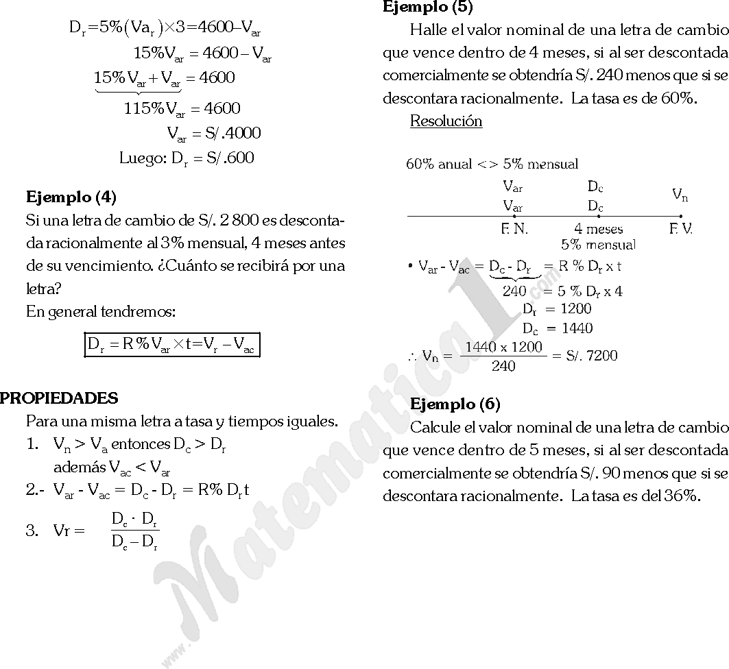 REGLA DE DESCUENTO COMERCIAL EJERCICIOS RESUELTOS PDF